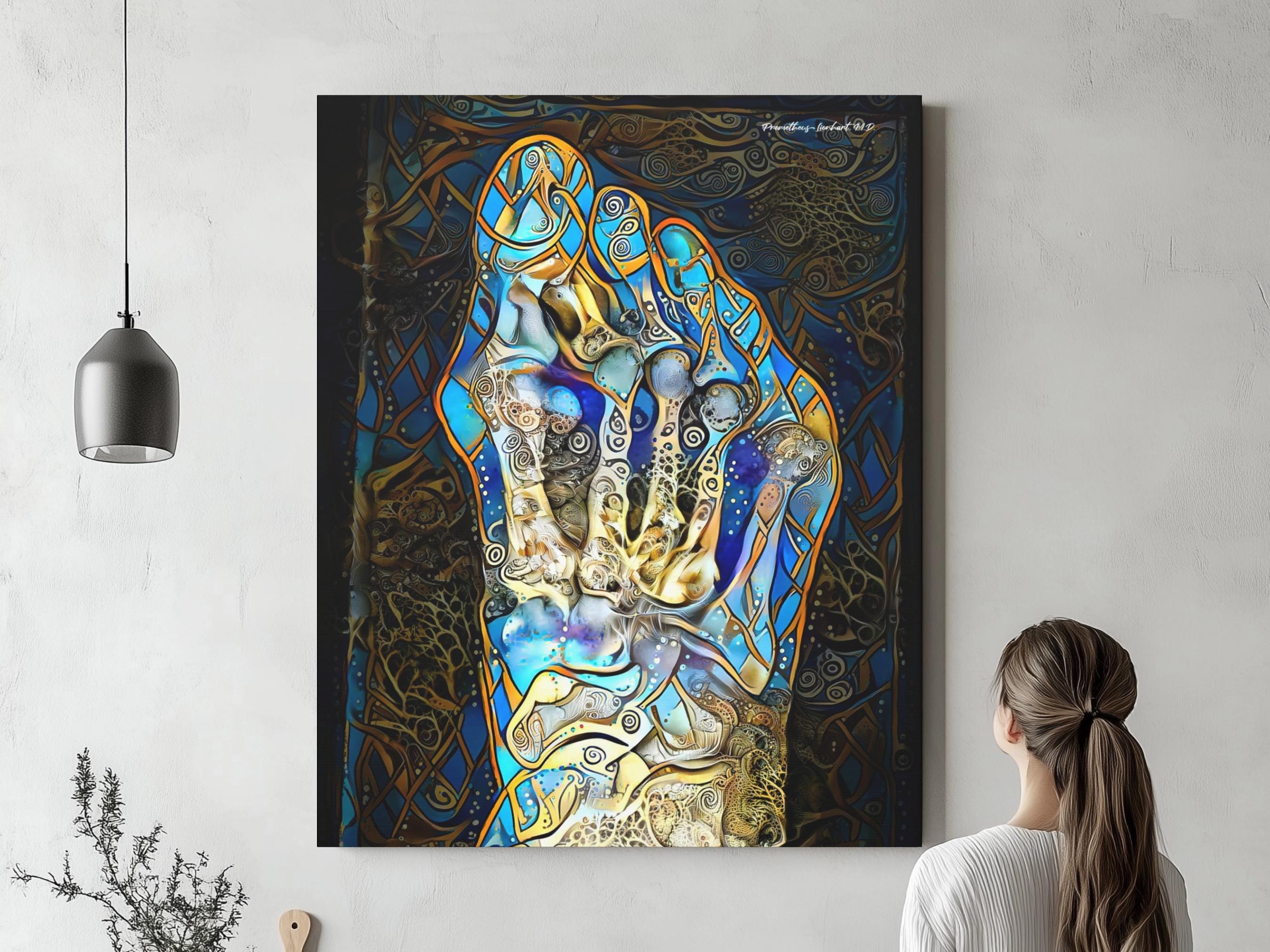Foot Anatomy in Bright Color, Canvas or Acrylic Glass, Anatomy Art ...