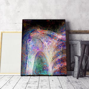 Shoulder Anatomy in Bright Color - Ready to Hang Canvas - Anatomy ...
