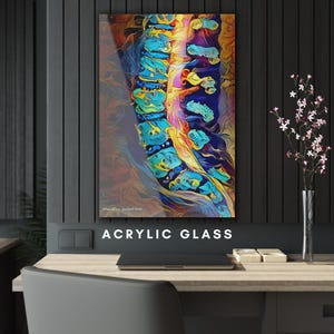 Spine Anatomy Canvas, Poster, or Acrylic Glass, Wall Art for Spine ...