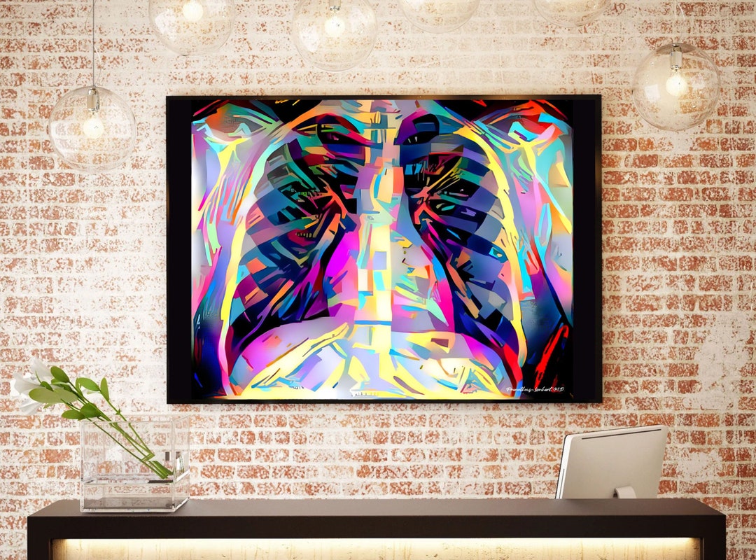 Chest Anatomy in Pop Art, Canvas, Anatomy Art, Radiology Wall Art ...