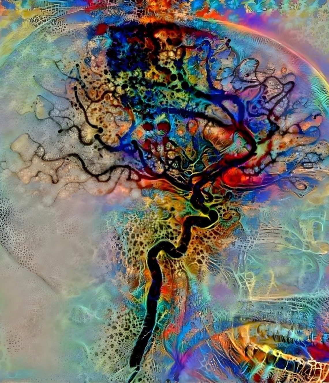 Brain Vascular Anatomy Art Canvas Angiography Art Anatomy - Etsy