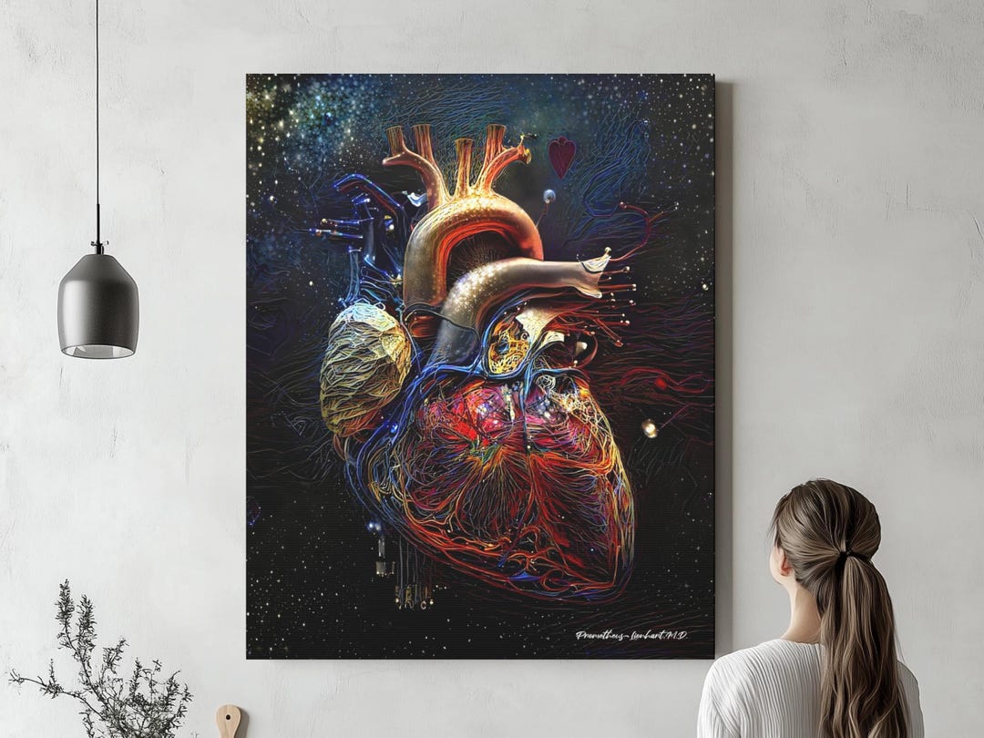 Cardiac Anatomy Canvas, Poster, or Acrylic Glass, Radiology Science ...