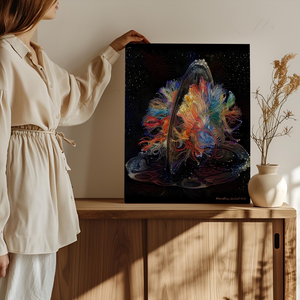 Brain Anatomy Art, Ready to Hang Canvas, Radiology Wall Art Science ...