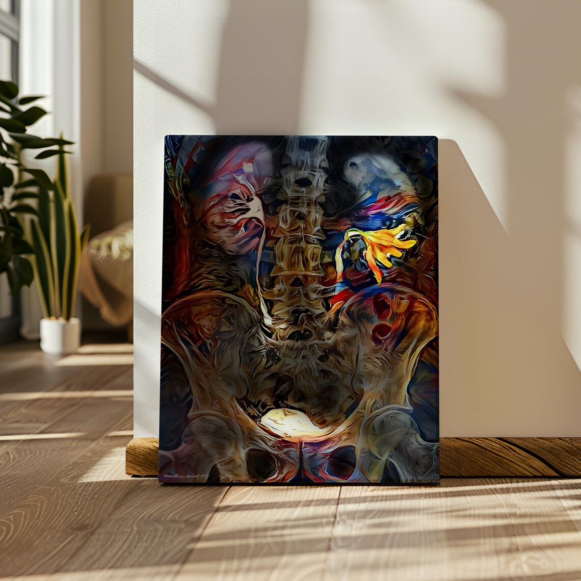 Kidney Anatomy With Drooping Lilly, Canvas, Anatomy Radiology Urology ...