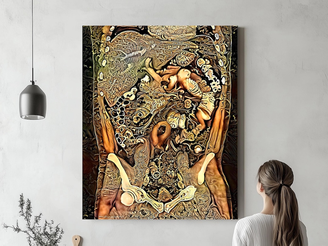 Gastrointestinal Anatomy Art, Canvas or Acrylic Glass “coronal ...