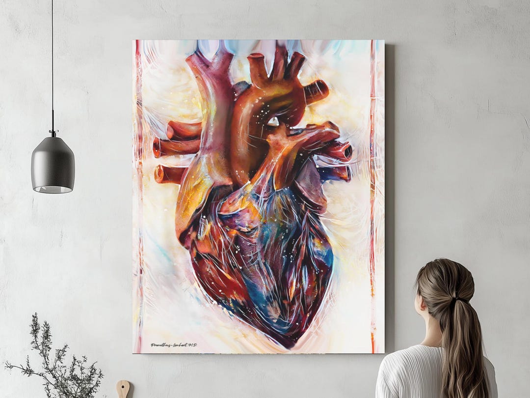 Illustrated Cardiac Anatomy in Color, Canvas Radiology Art Science ...