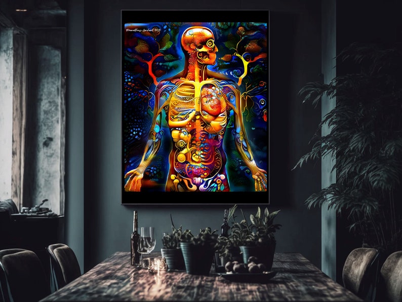 Surrealism Human Anatomy Art Canvas Radiology Art Science - Etsy