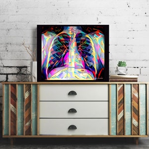 Chest Anatomy in Pop Art, Canvas, Anatomy Art, Radiology Wall Art ...