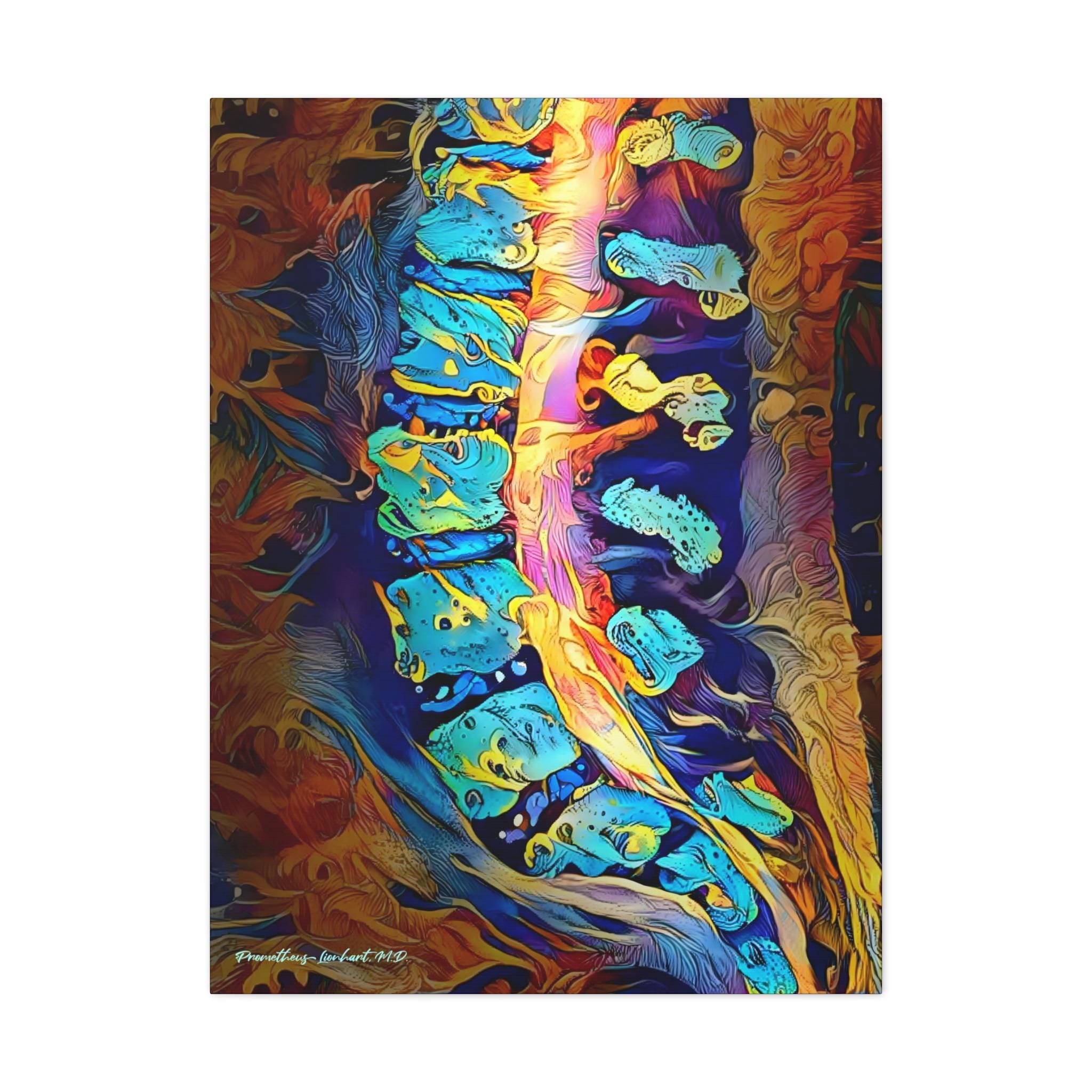 Spine Anatomy Canvas, Poster, or Acrylic Glass, Wall Art for Spine ...