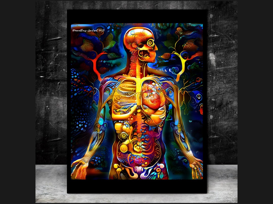 Surrealism Human Anatomy Art Canvas Radiology Art Science - Etsy