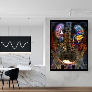 Kidney Anatomy With Drooping Lilly, Canvas, Anatomy Radiology Urology ...