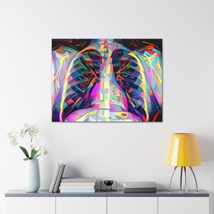 Chest Anatomy in Pop Art, Canvas, Anatomy Art, Radiology Wall Art ...