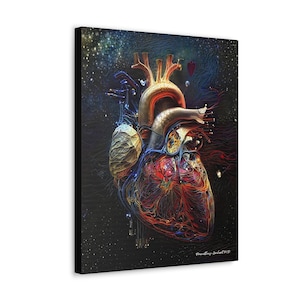 Cardiac Anatomy Canvas, Poster, or Acrylic Glass, Radiology Science ...