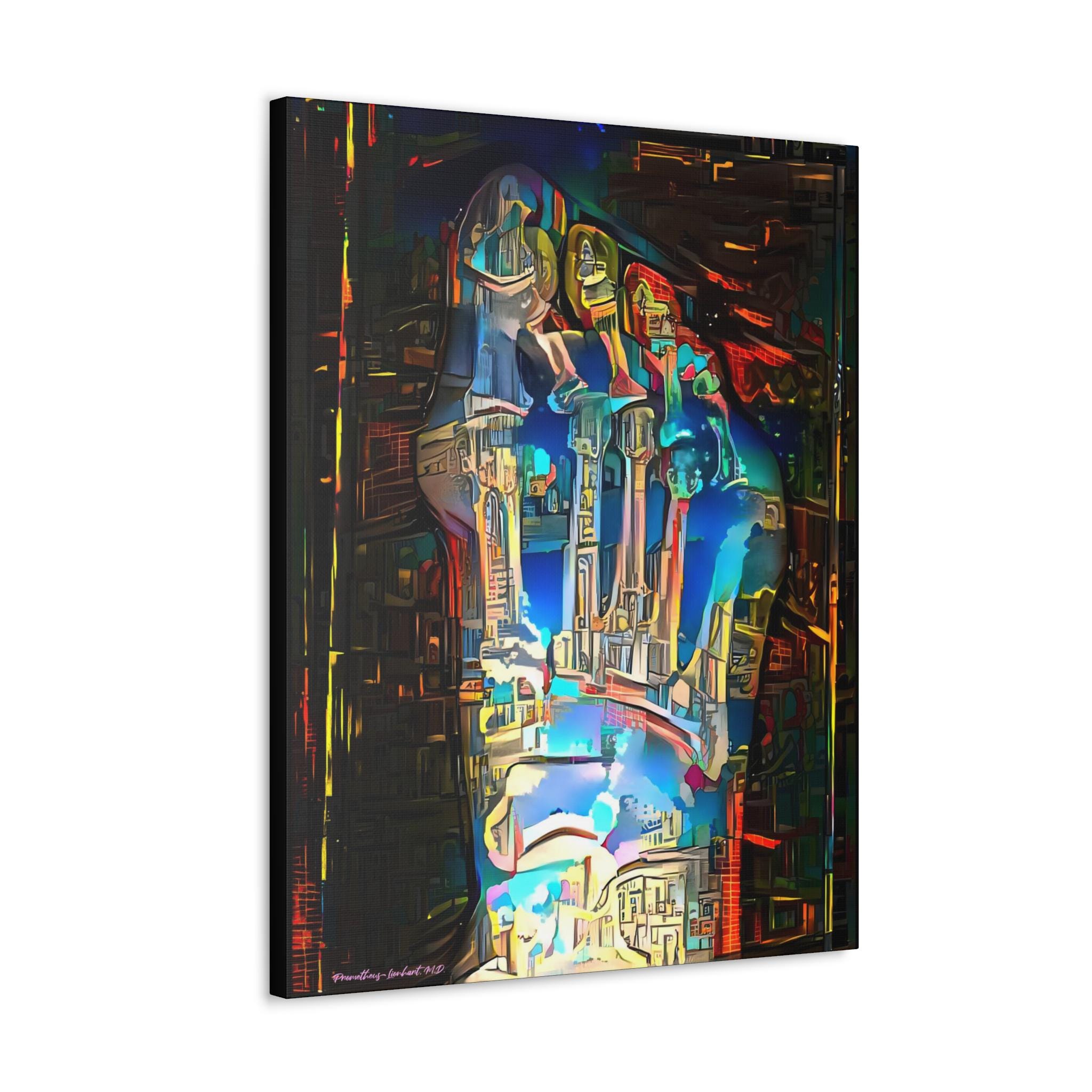 Foot Anatomy in Bright Color, Canvas, Poster, or Acrylic Glass, Anatomy ...