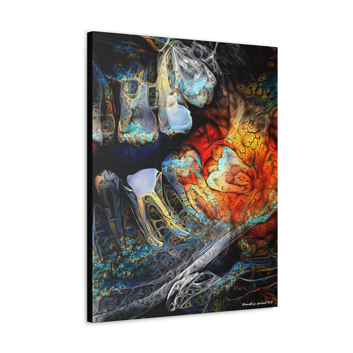 Wisdom Tooth Art Canvas - Modern Dental Anatomy Wall Decor for Dentist ...
