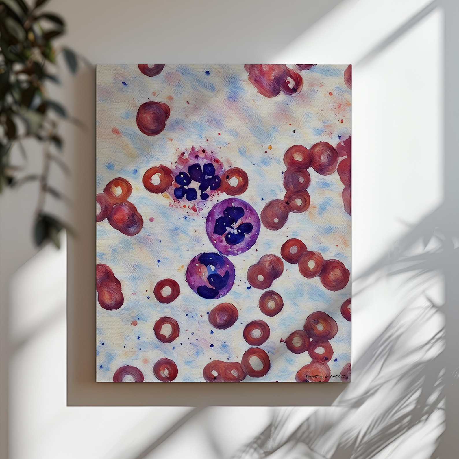 Megaloblastic Anemia Art Canvas, Poster, or Acrylic Glass. Bone Marrow ...