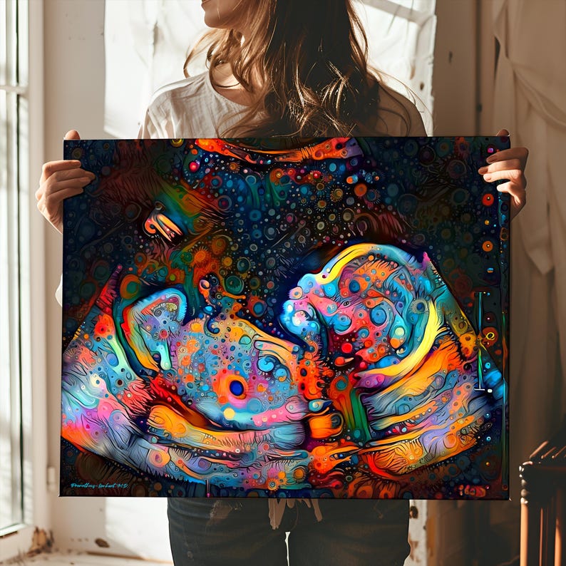 Fetal Anatomy in Bright Color , Canvas, Anatomy Radiology Wall Art ...