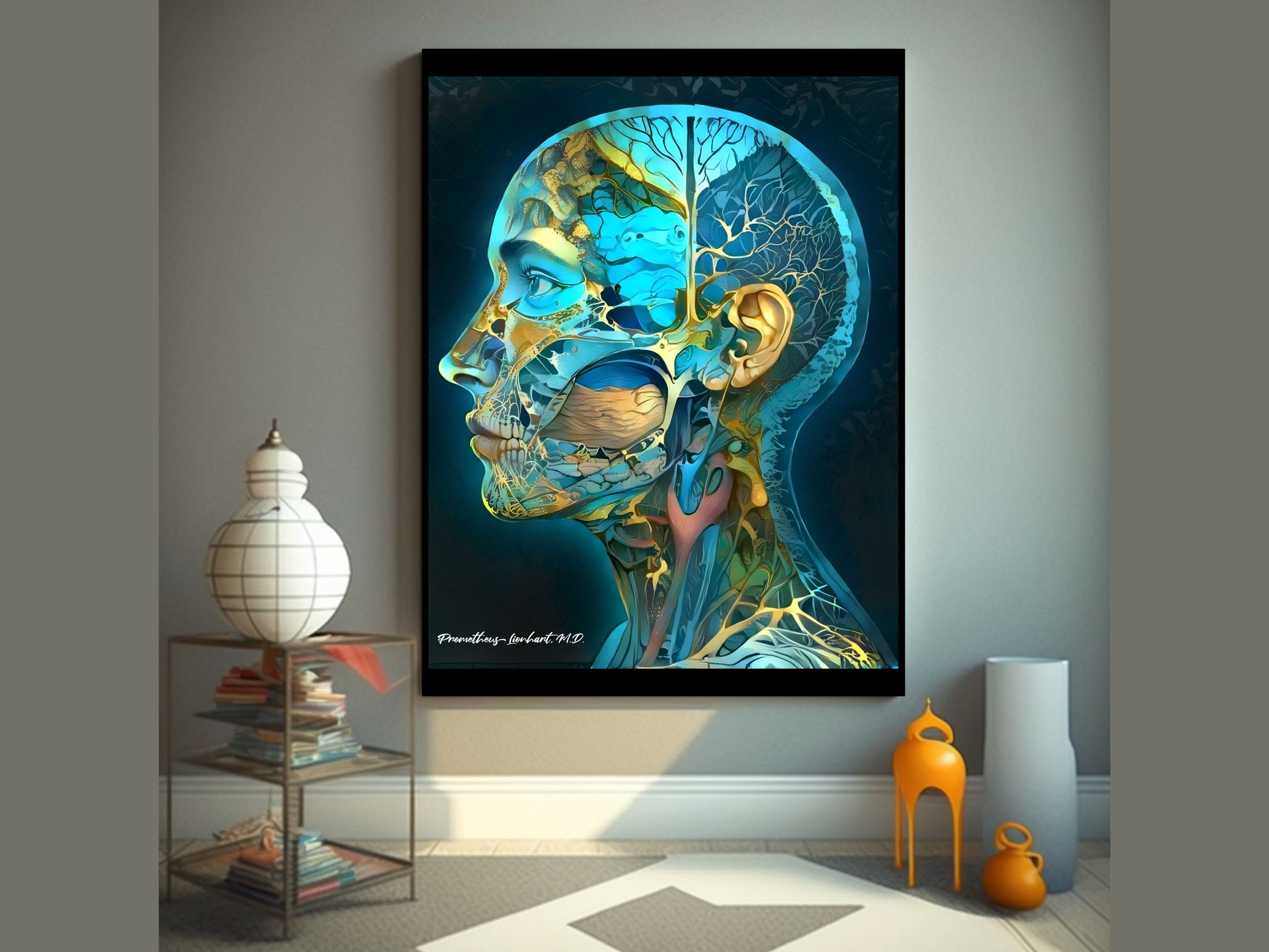 Surrealism Human Anatomy Art Canvas Radiology Art Science - Etsy