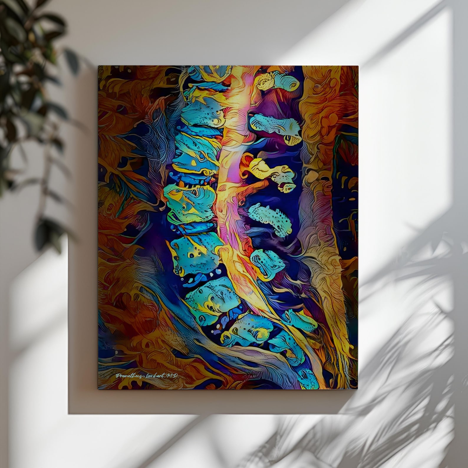 Spine Anatomy Canvas, Poster, or Acrylic Glass, Wall Art for Spine ...
