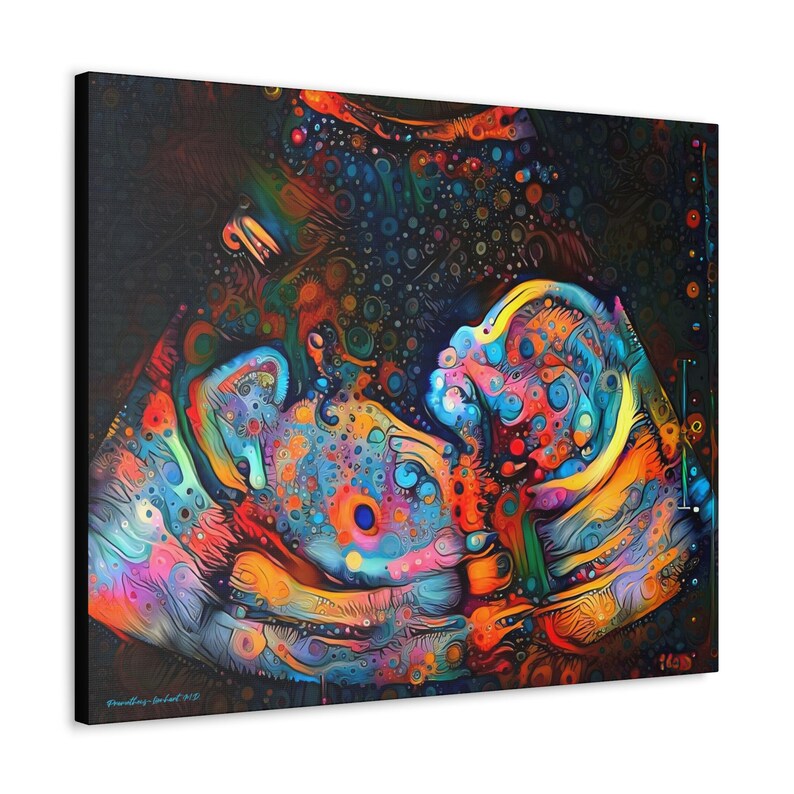 Fetal Anatomy in Bright Color , Canvas, Anatomy Radiology Wall Art ...