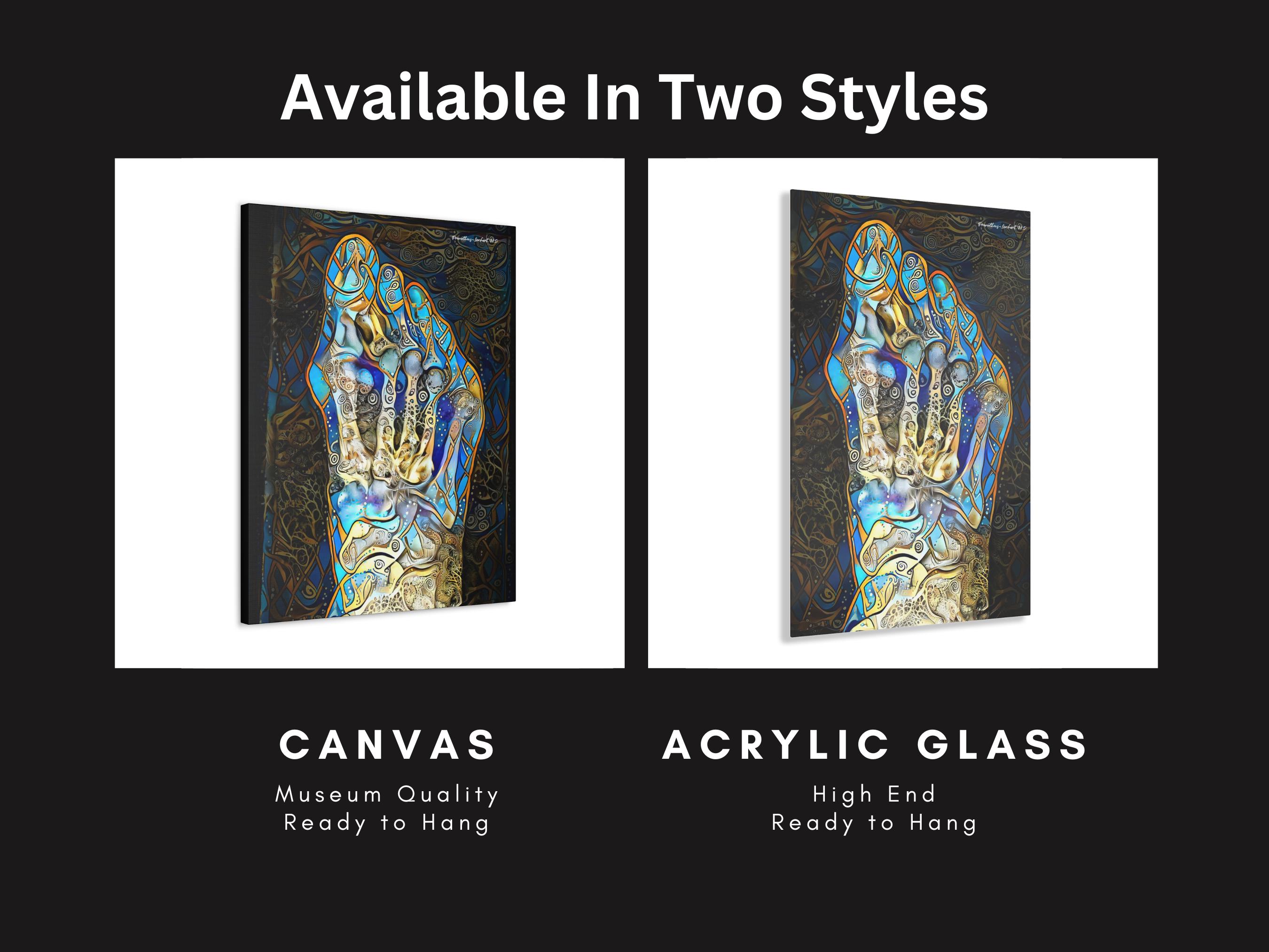 Foot Anatomy in Bright Color, Canvas or Acrylic Glass, Anatomy Art ...