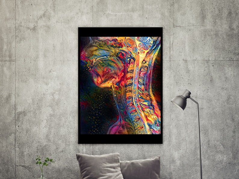 Neck and Brain Anatomy Canvas ENT Neurosurgery Radiology - Etsy