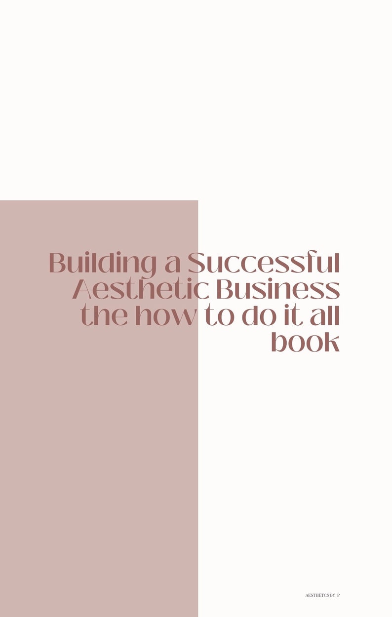 How to Build a Successful Aesthetic Business. Branding, Financing ...