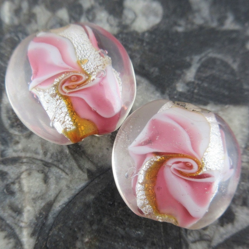 Large Lampwork Beads Gold - Etsy