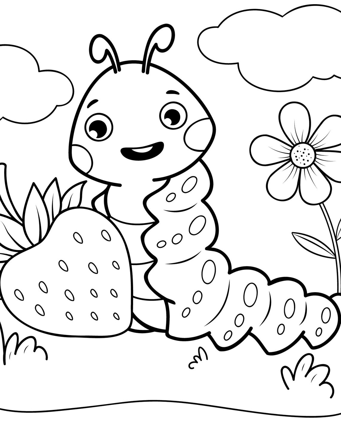 Kids Printable Coloring Book - Etsy