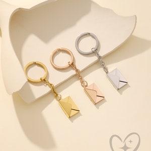 Custom Engraving Keychain, Personalized Mail Envelope Keychain, Love ...