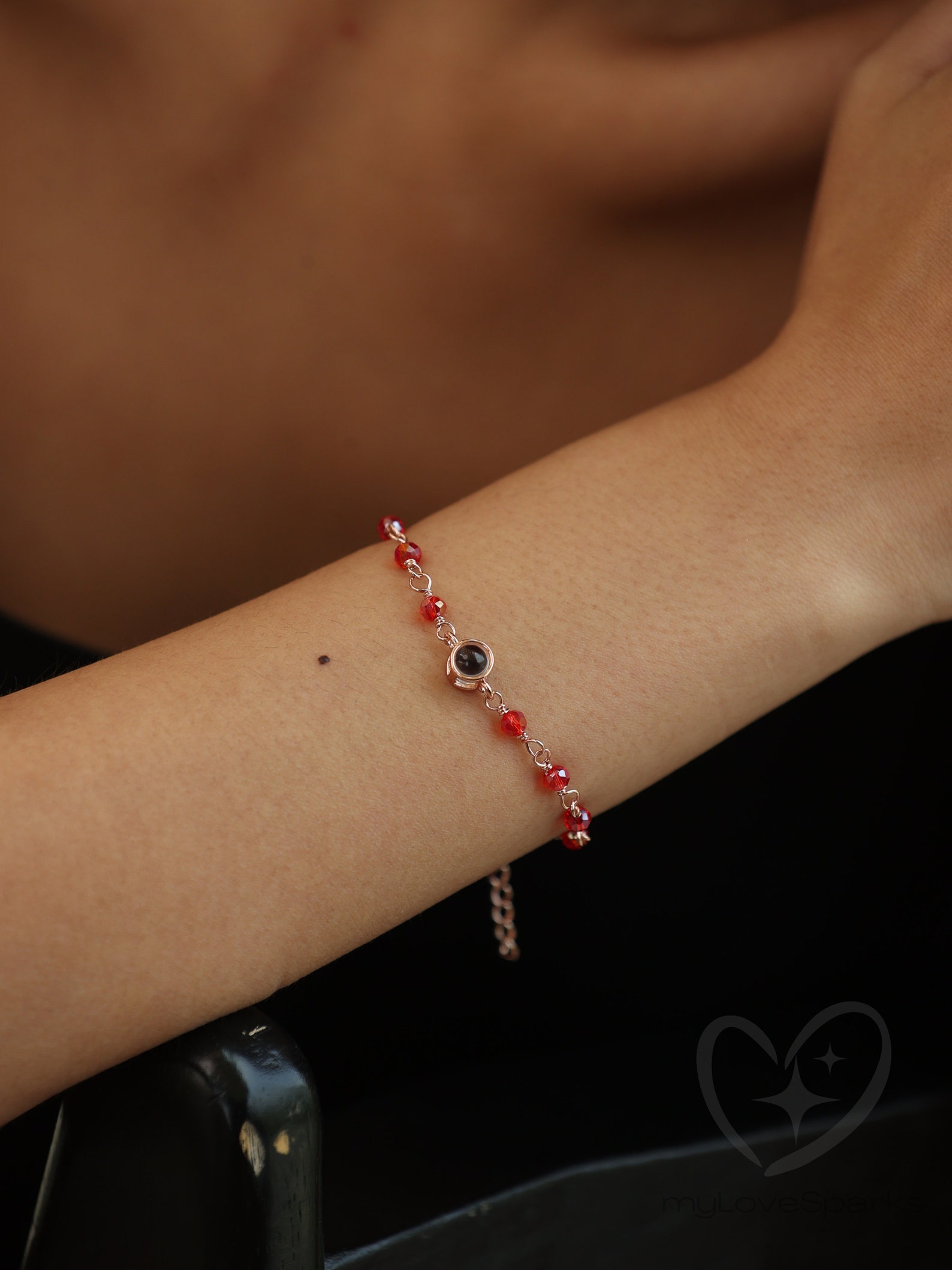 Custom Photo Projection Bracelet Personalized Bracelet With Chain in ...