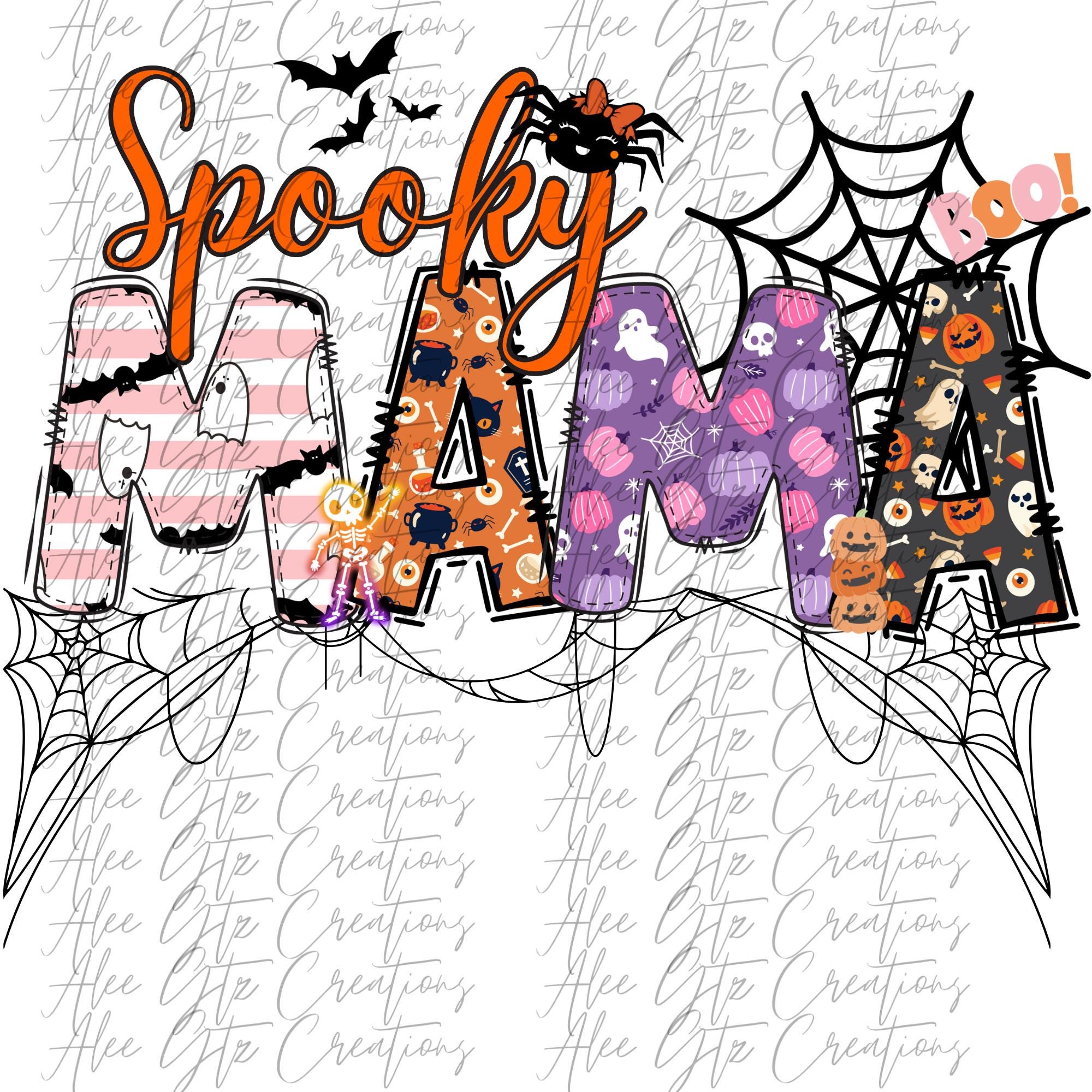 Spooky Mama & Monsters Bundle PNG - Etsy