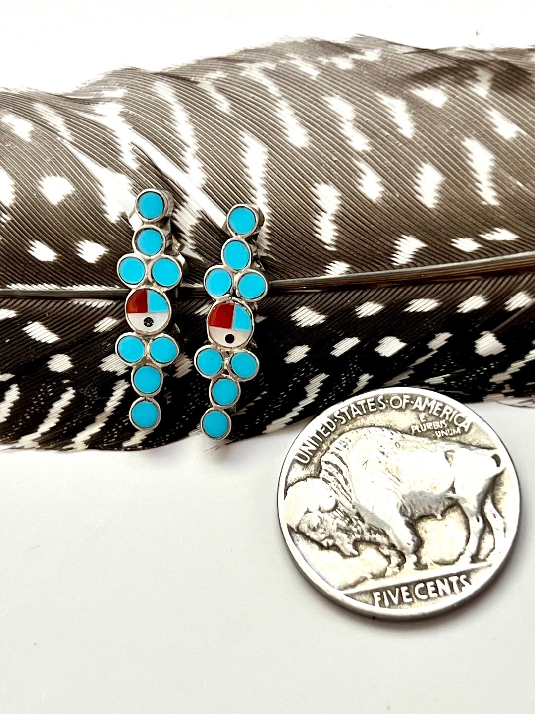 Zuni Native American Sun Face Sterling Silver Earrings. Vintage Native American Jewelry. - Etsy