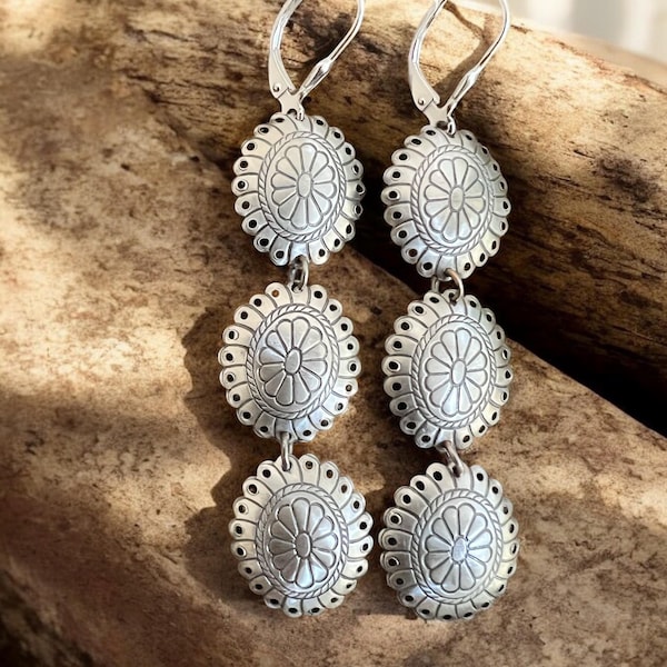 Concho Earrings - Etsy