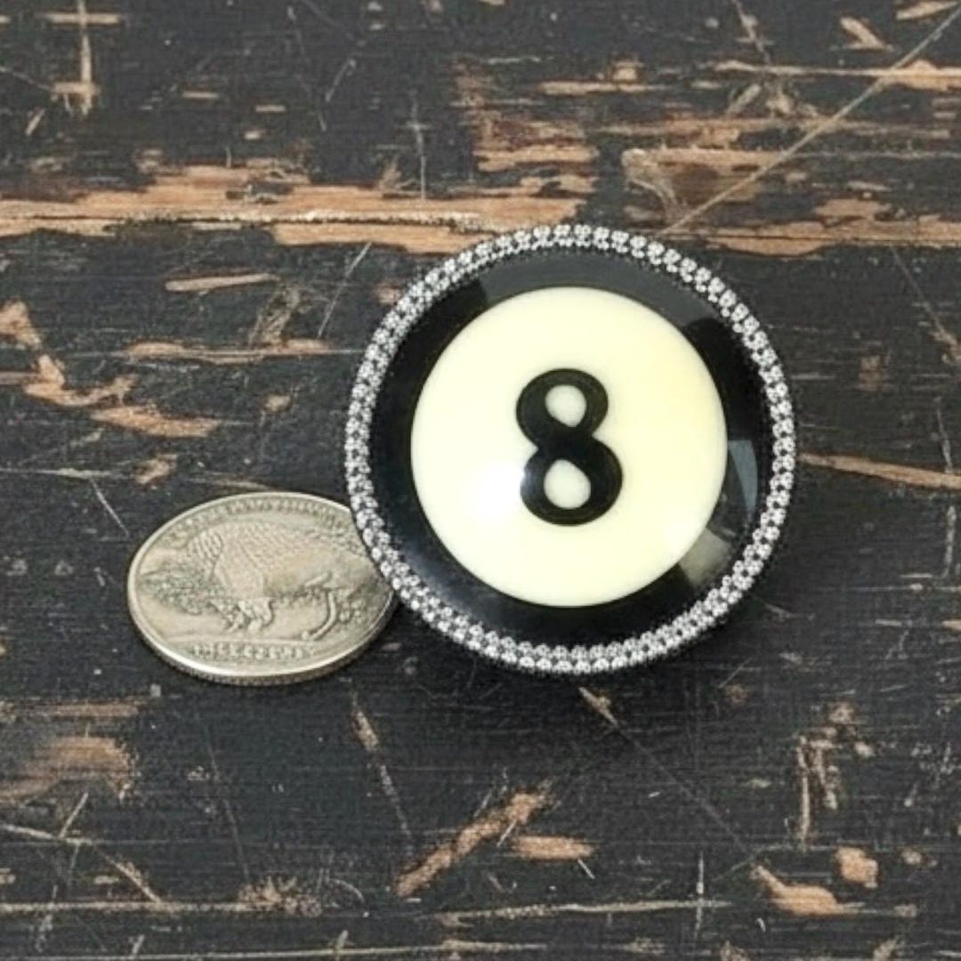 Sterling Silver Pool Ball 8 Ball Ring - Handmade Billiard Jewelry - Etsy