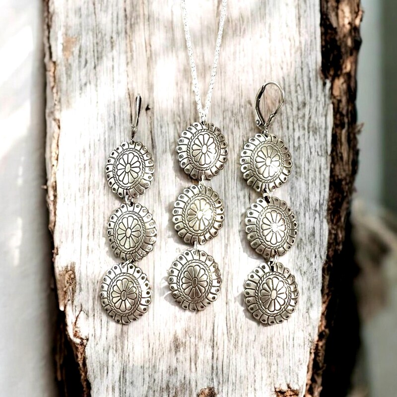 Concho Earrings - Etsy