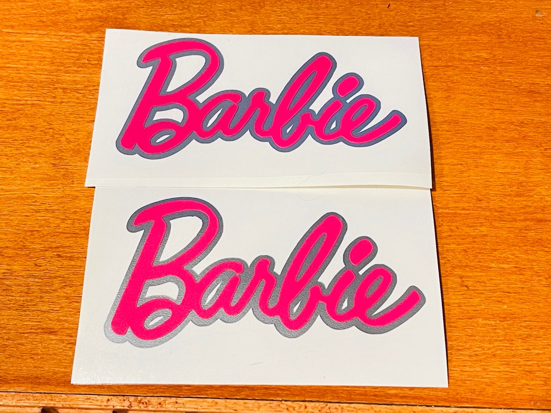 Barbie Vinyl Decal 2-pack W/silver Outline Many Sizes & 2 - Etsy