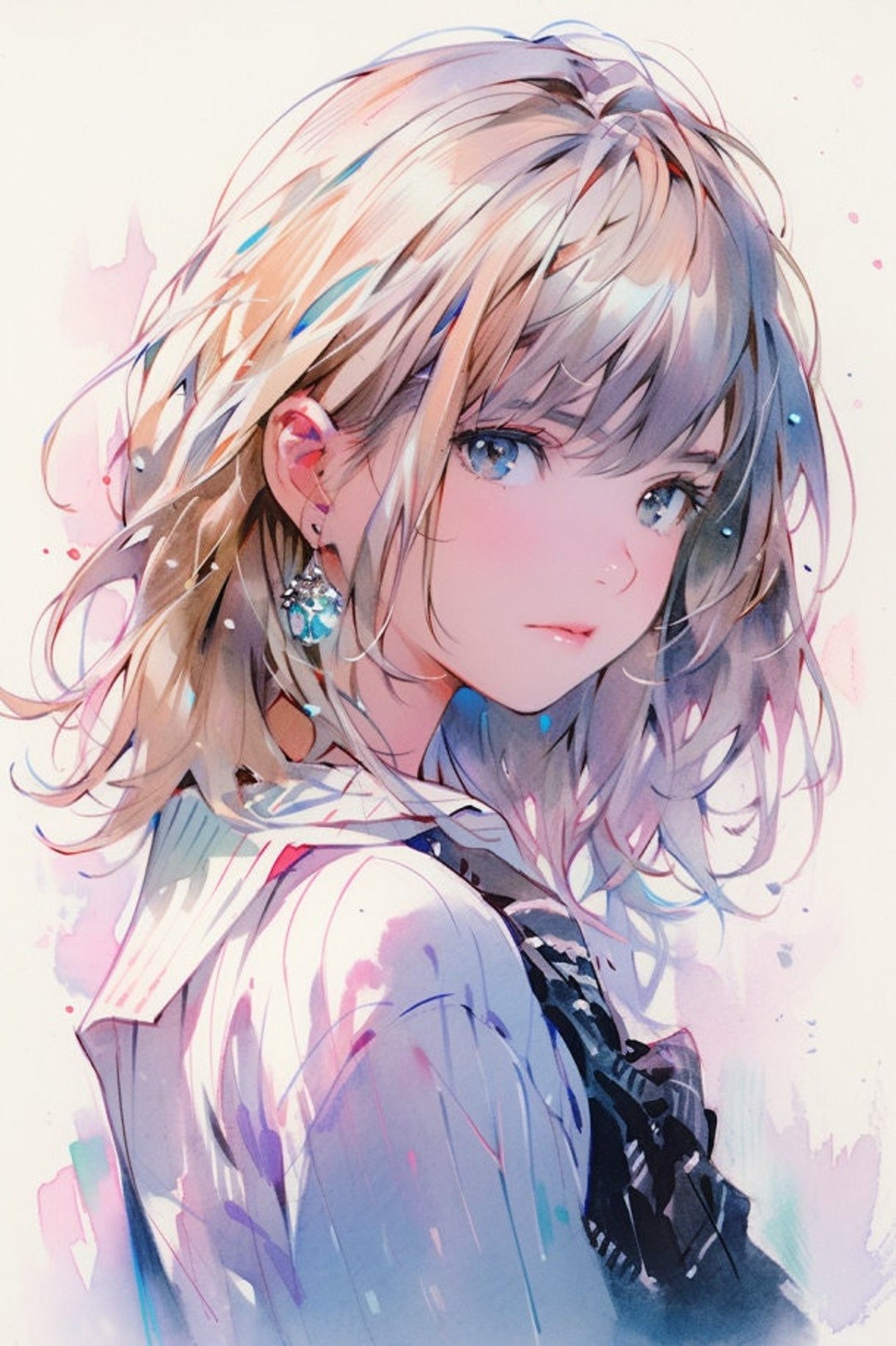 Watercolor Character Commission Custom Anime Art Custom Manga - Etsy