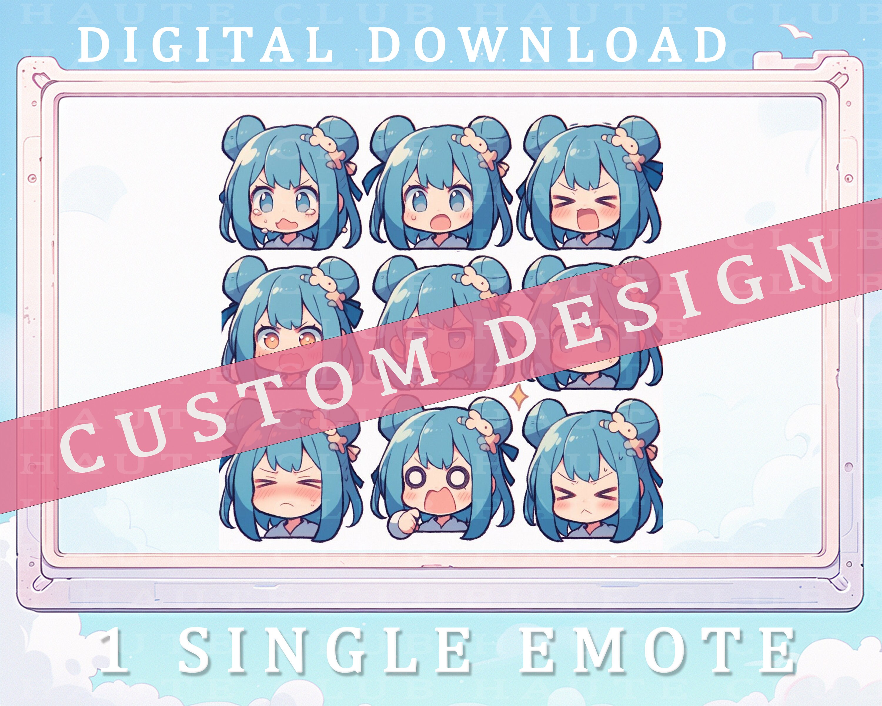 1 Emote Commission Twitch Emote Custom Anime Emote Custom Twitch Emotes ...
