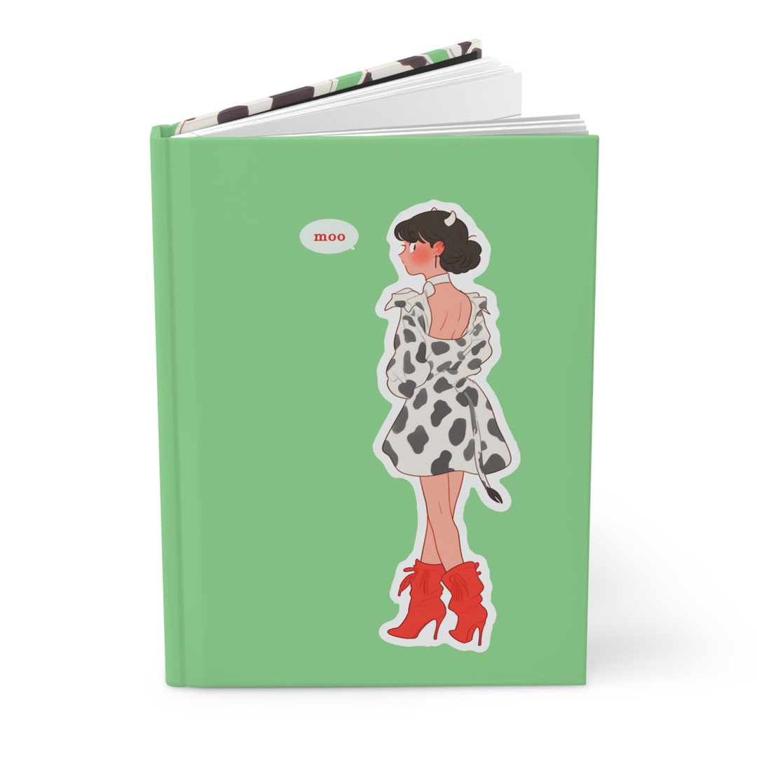 Cow Aesthetic 2024 Hardcover Journal Matte Diary Anime Notebook Lined ...