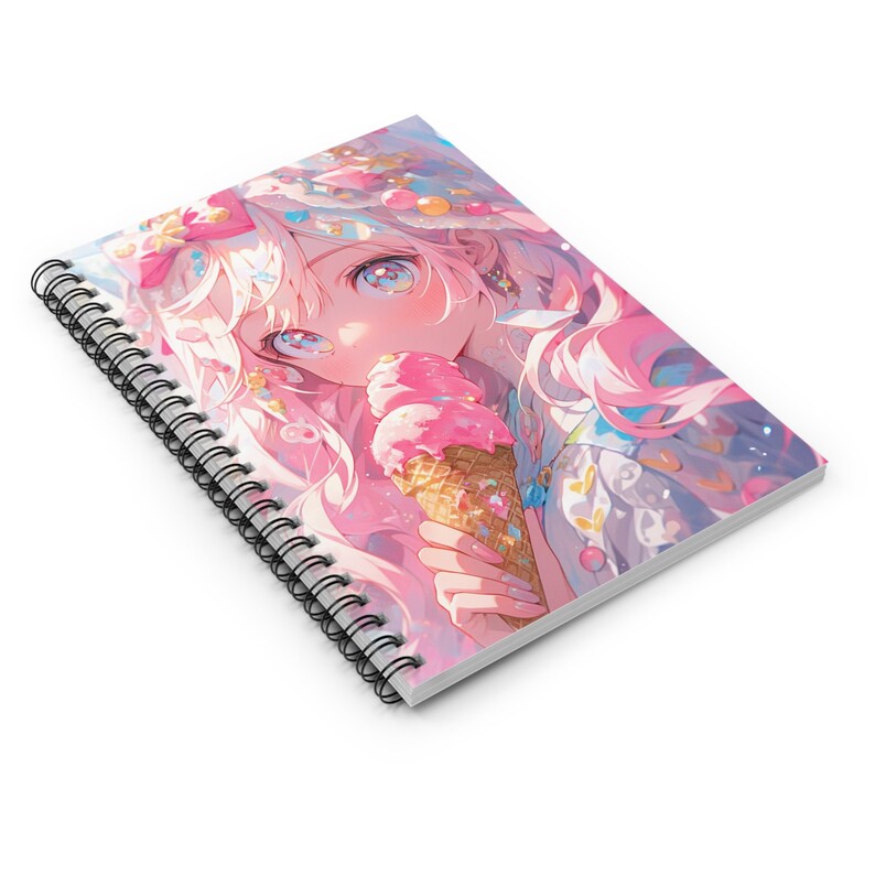 Kawaii Icecream Journal Cute Anime Girl Notebook Icecream - Etsy