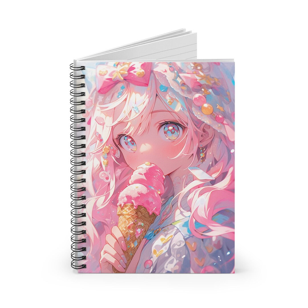 Kawaii Icecream Journal Cute Anime Girl Notebook Icecream - Etsy