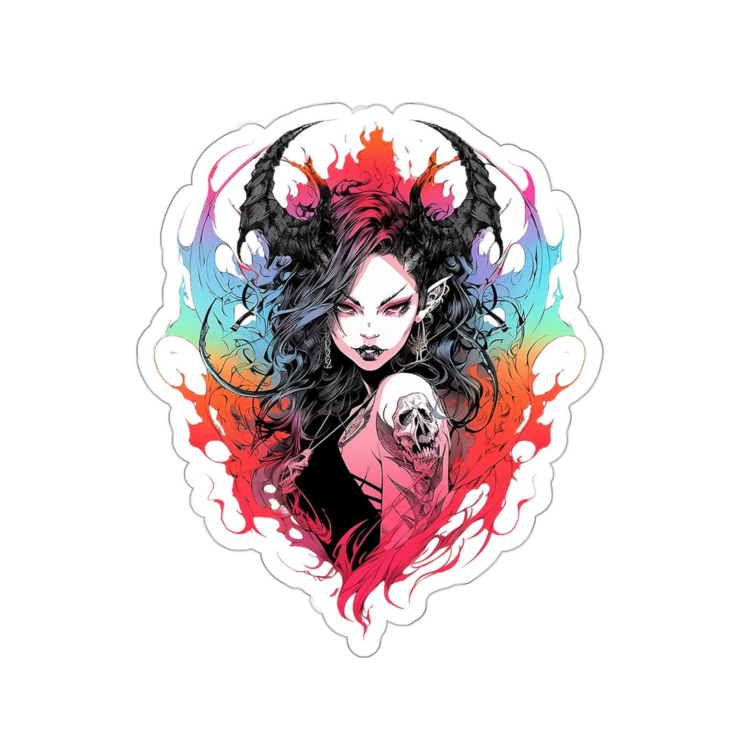 Sexy Demon Sticker Anime Devil Woman Demon Girl Sticker Waifu Devil ...