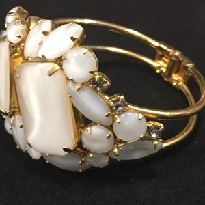 Rare Vintage 1960s ELIZABETH MORREY Bracelet Large White Stones - Etsy