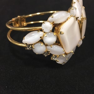 Rare Vintage 1960s ELIZABETH MORREY Bracelet Large White Stones - Etsy