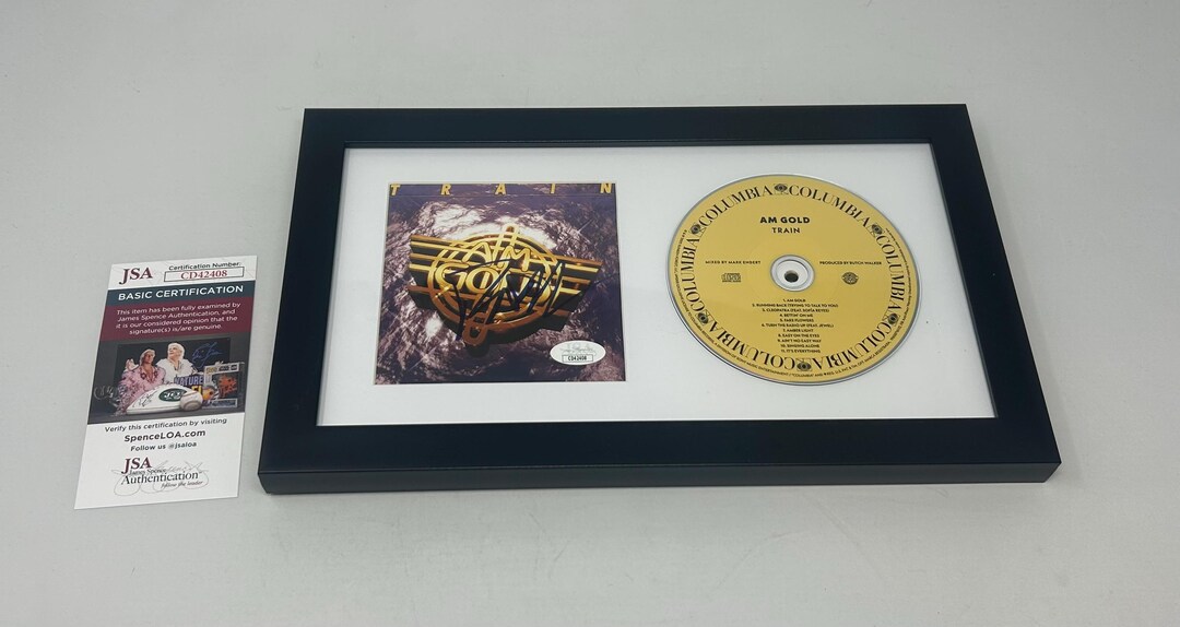Pat Monahan Signed Train Am Gold CD Cover Framed JSA COA - Etsy