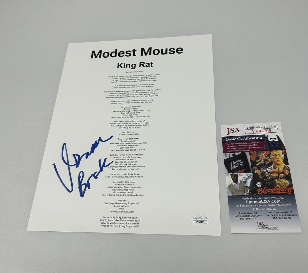 Isaac Brock Signed Modest Mouse King Rat Sheet JSA COA - Etsy