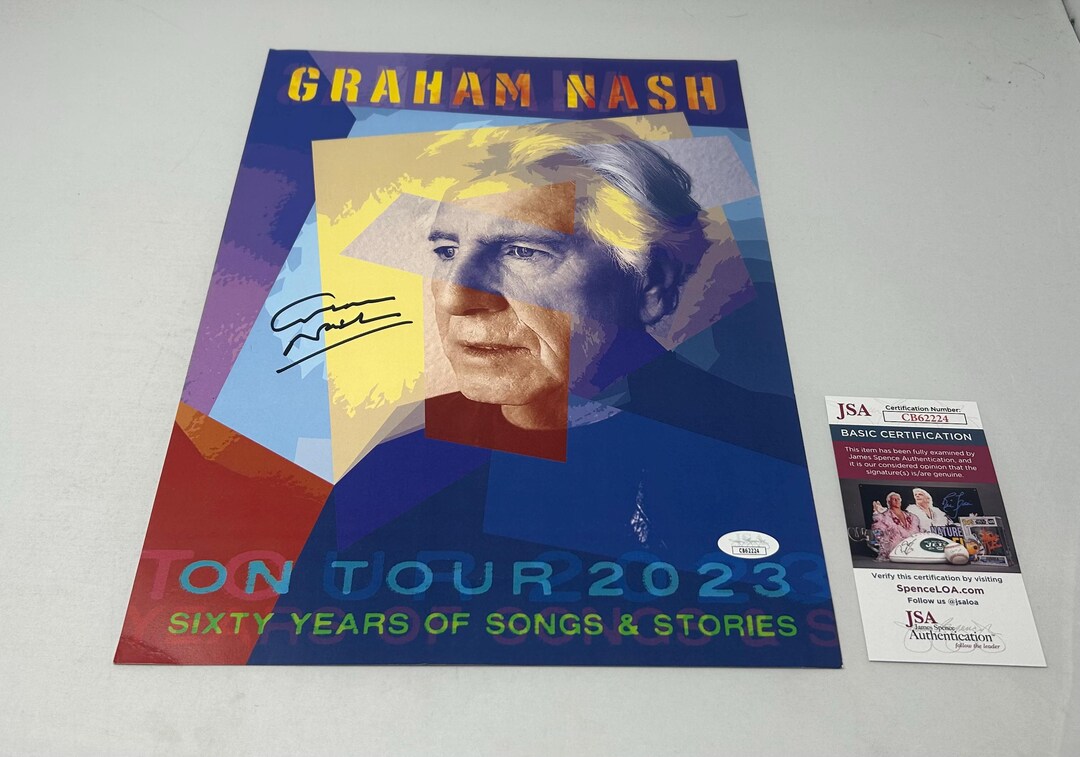 Graham Nash of CSNY Signed Poster JSA COA - Etsy