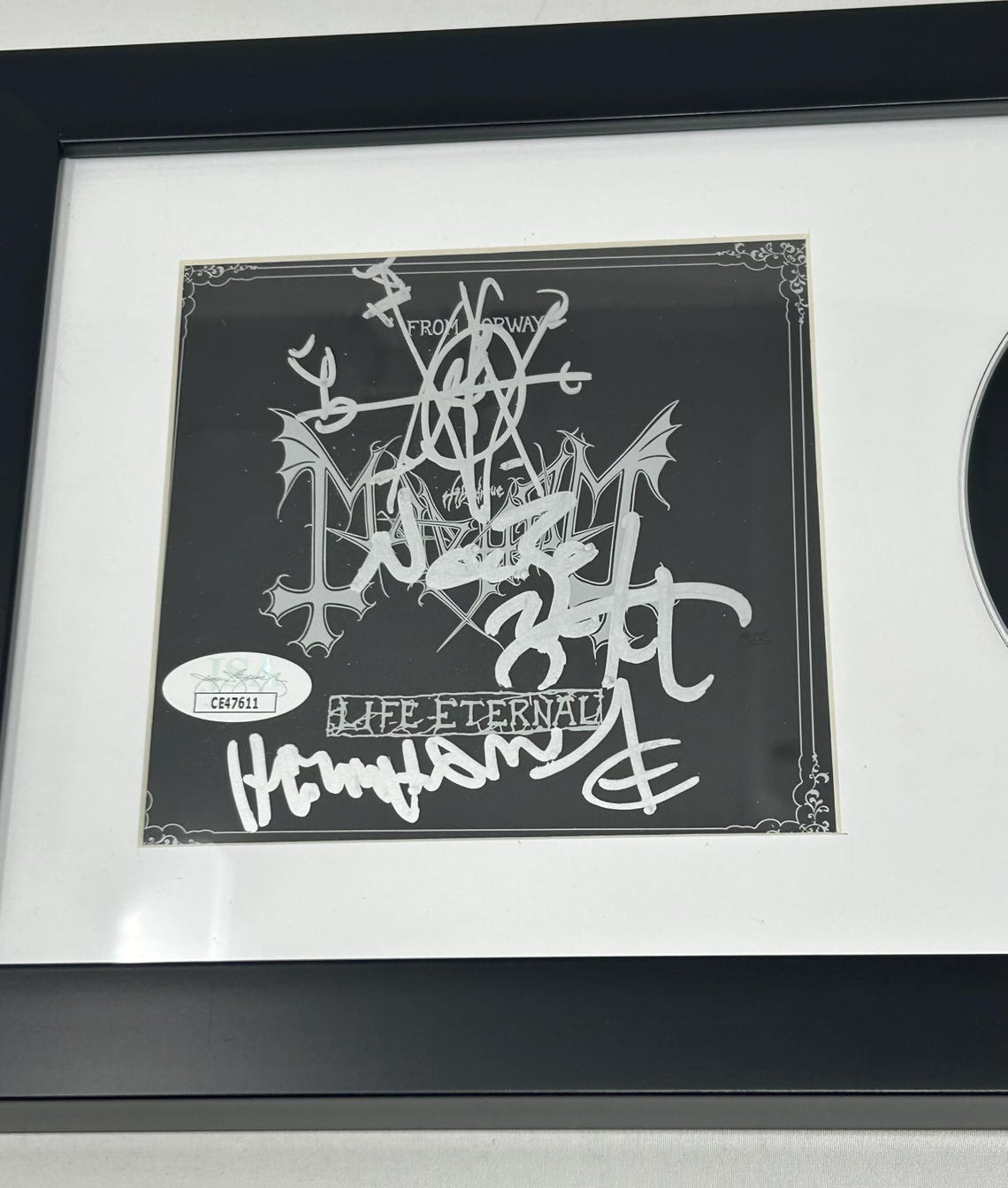 Mayhem Signed Life Eternal CD Cover Framed JSA COA - Etsy