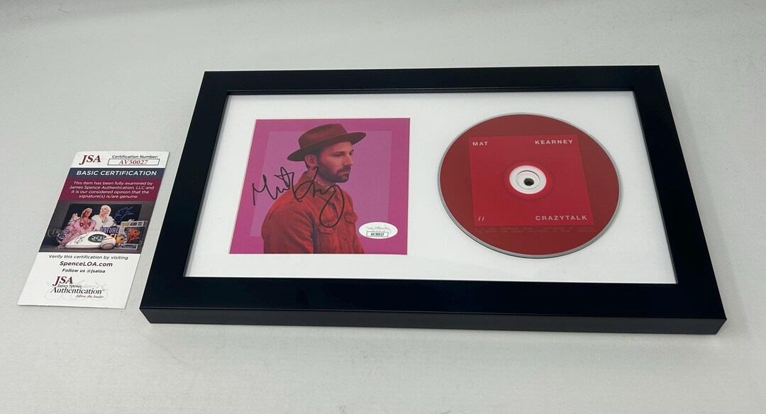 Mat Kearney Signed Crazytalk CD Cover Framed JSA COA - Etsy